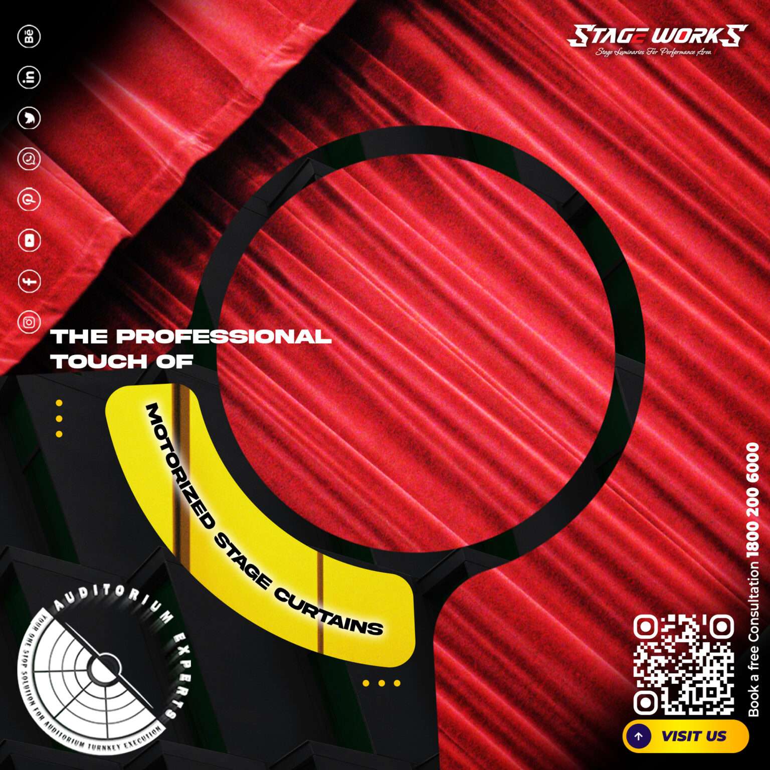 Motorized Stage Curtian - Stage Works