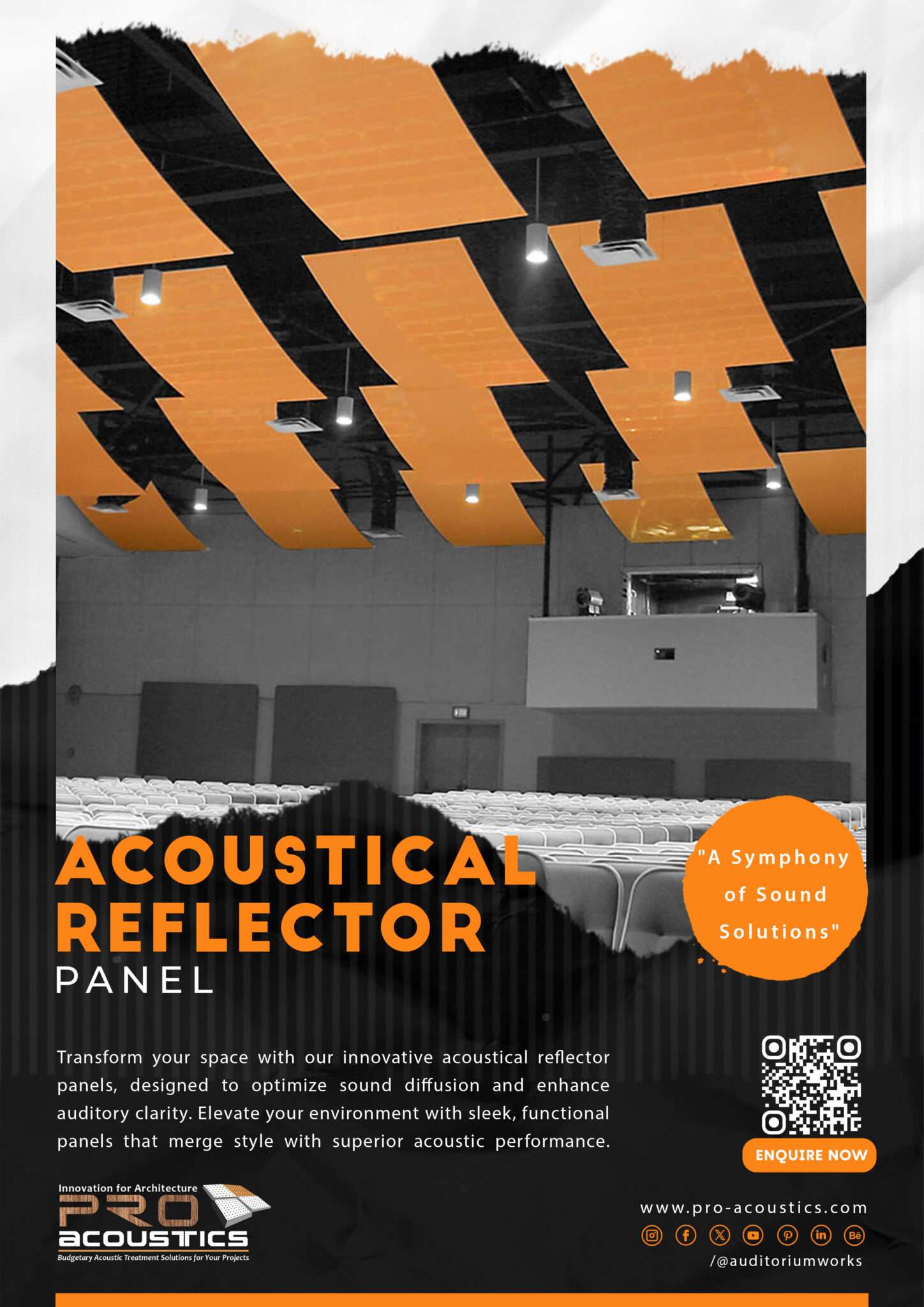 Sound Reflective Curved Panel - Stage Works