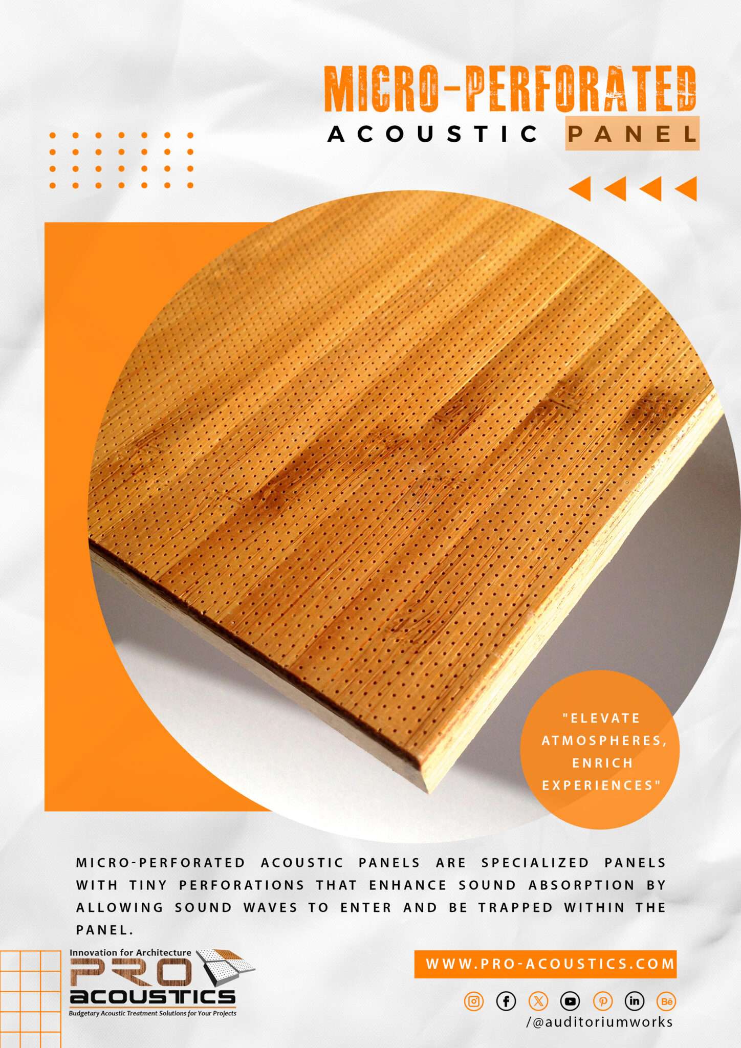 Micro Perforated Acoustic Panel - Stage Works